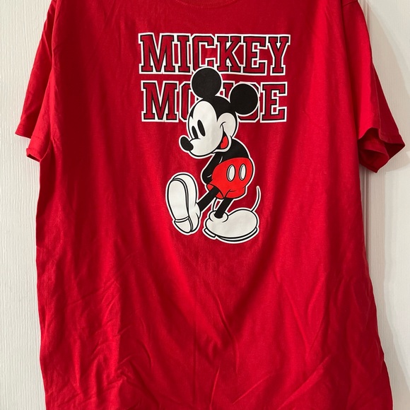 Disney | Tops | Disney Micket Mouse Large Womens Red Tshirt Plus Size 0 ...